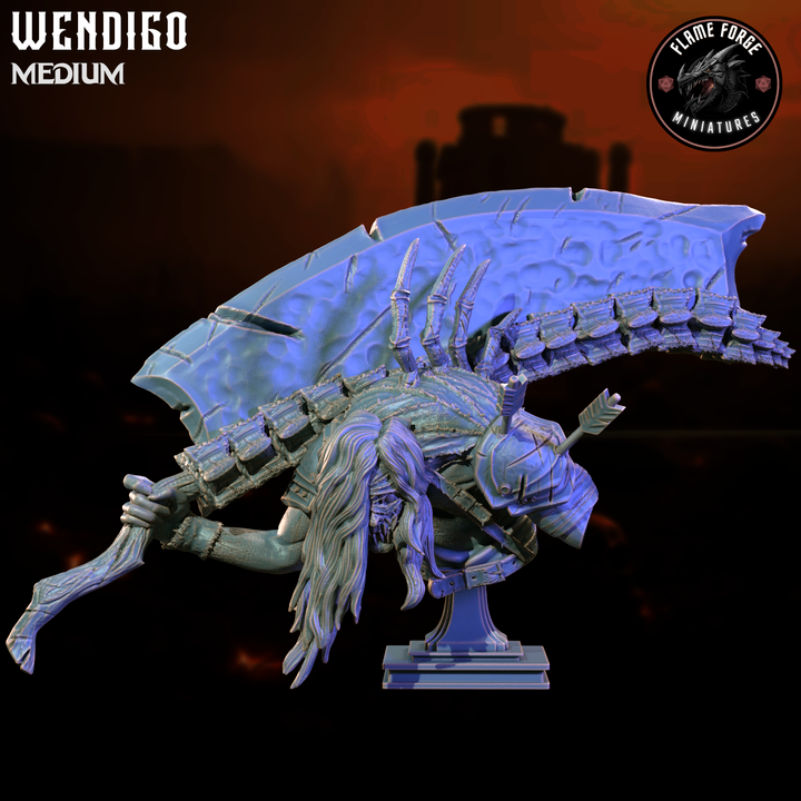 3D Printable Wendigo Bust by Flame Forge Miniatures